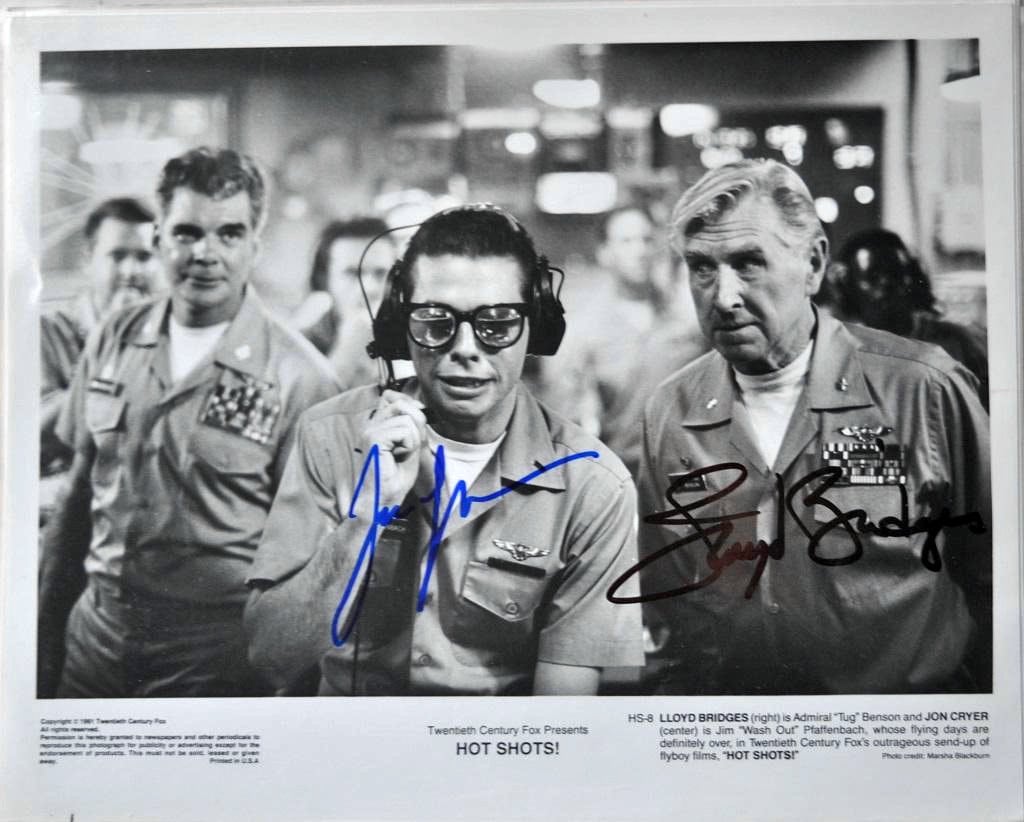 Lloyd Bridges & Jon Cryer Signed Photo – Hot Shots W/COA - Etsy