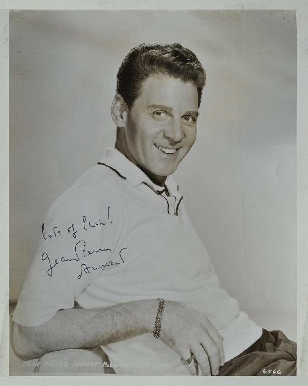 Jean Pierre Aumont Signed Photo - the Cross of Lorraine W/COA - Etsy