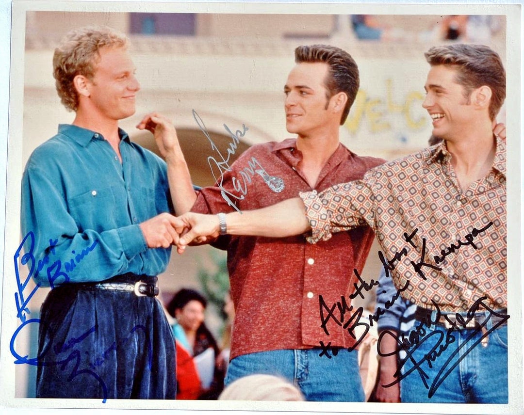 Beverly Hills 90210 Cast Signed Photo X3 - Jason Priestley, Ian Ziering ...