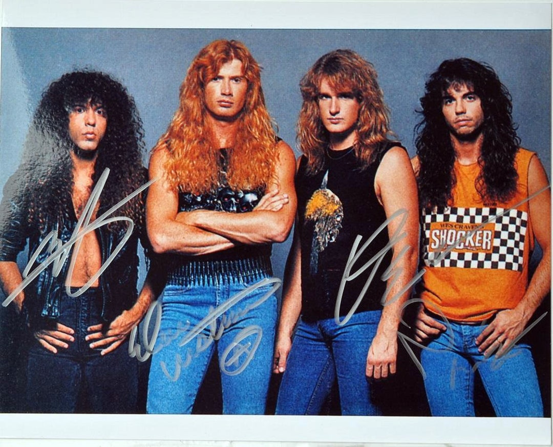 Megadeth Signed Photo X4 – Dave Mustaine + W/COA - Etsy