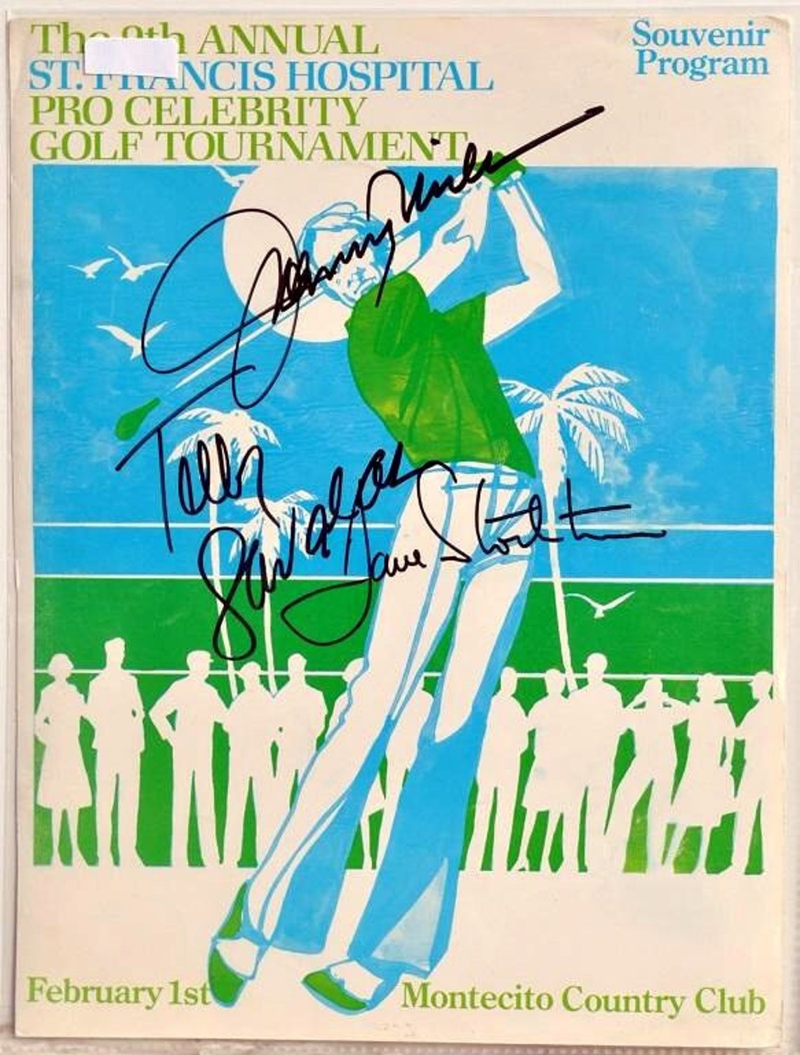 Telly Savalas Signed Golf Program - With Dave Stockton, John Miller - W ...