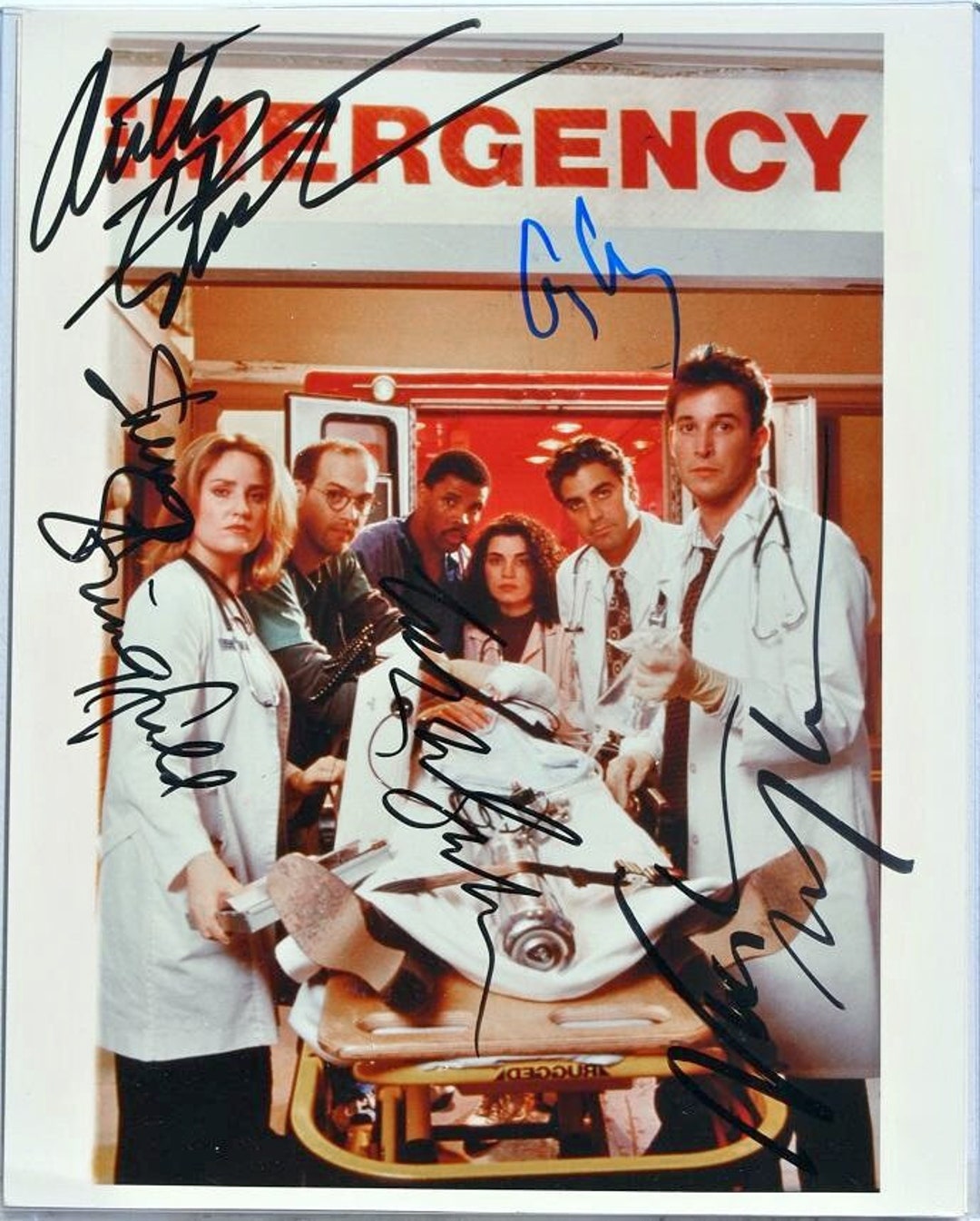 ER Emergency Room Cast Signed Photo X5 George Clooney, Anthony Edwards ...