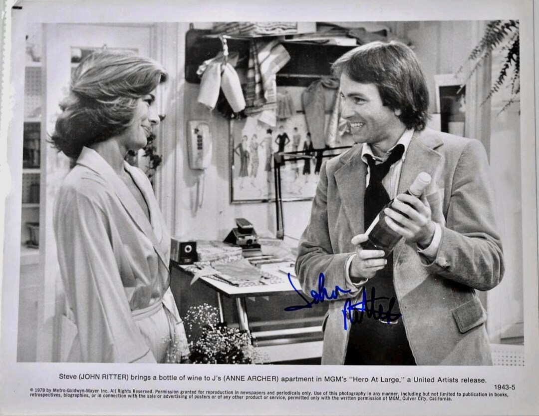 John Ritter Signed Photo – Hero at Large - W/COA - Etsy