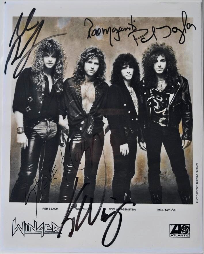 Winger Band Signed Photo X4 – Kip Winger, Reb Beach + W/COA - Etsy