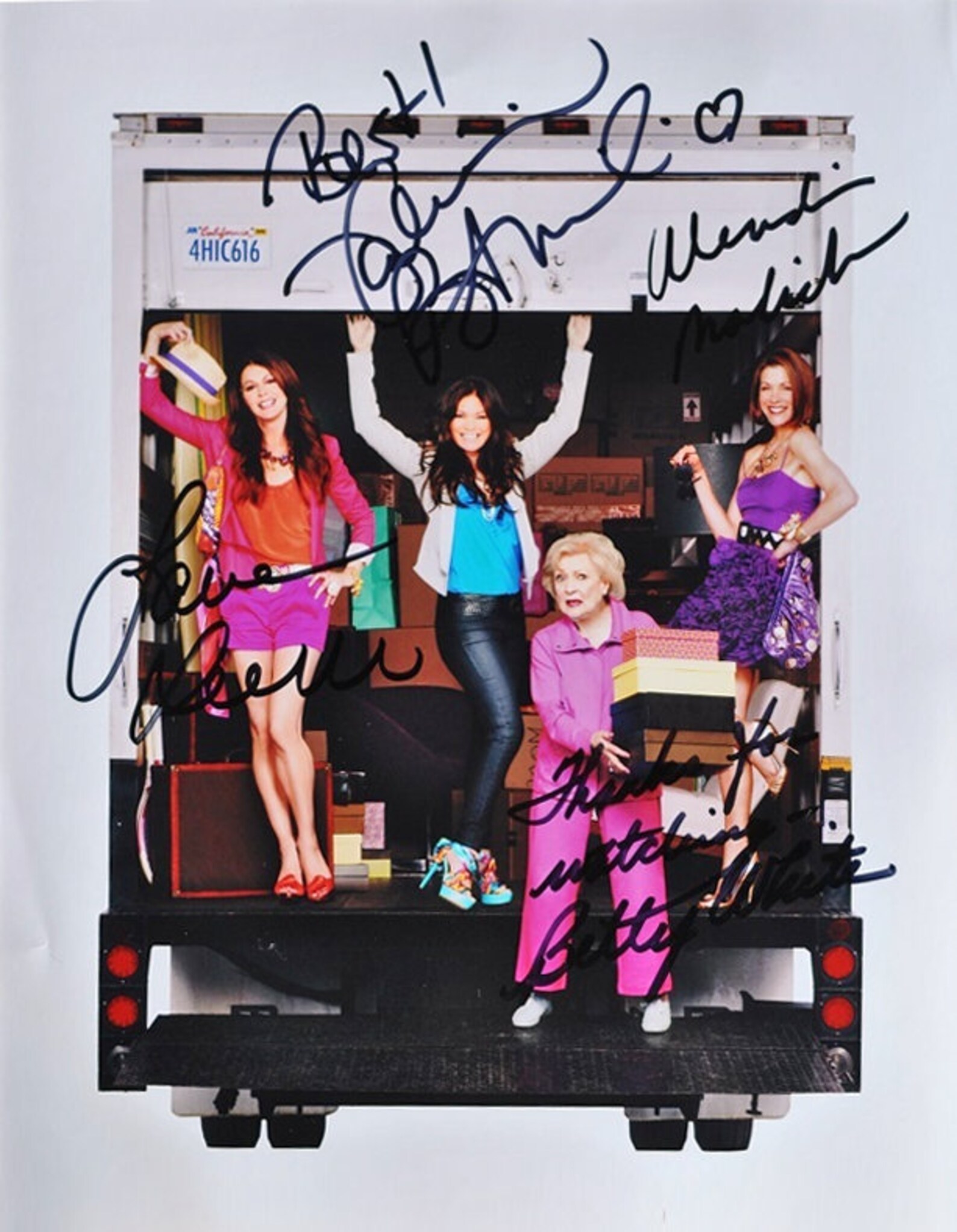 Hot in Cleveland Cast Signed Photo X4 - Betty White, Valerie Bertinelli ...