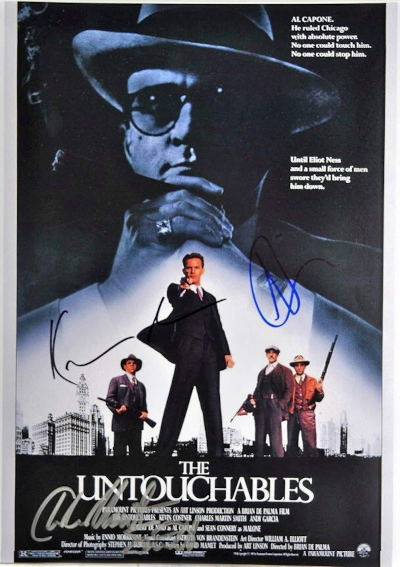 The Untouchables Cast Signed Poster X3 - Andy Garcia, Kevin Costner ...