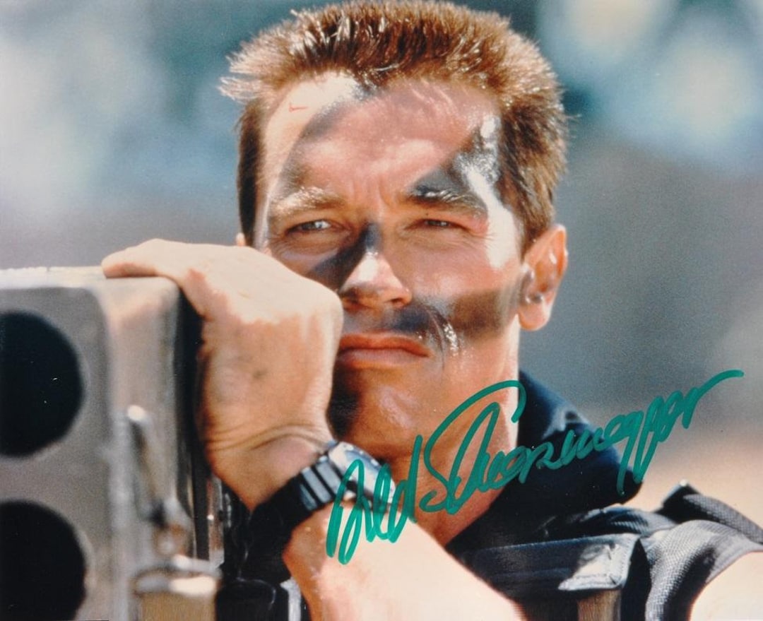 Arnold Schwarzenegger Signed Photo - Commando - Terminator - Predator W ...