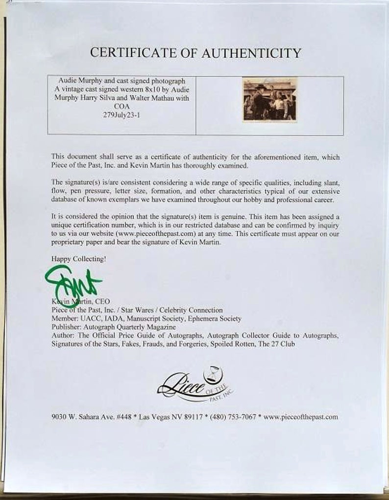 Audie Murphy Cast Signed Photo X3 – Ride A Crooked Trail – Harry Silva ...