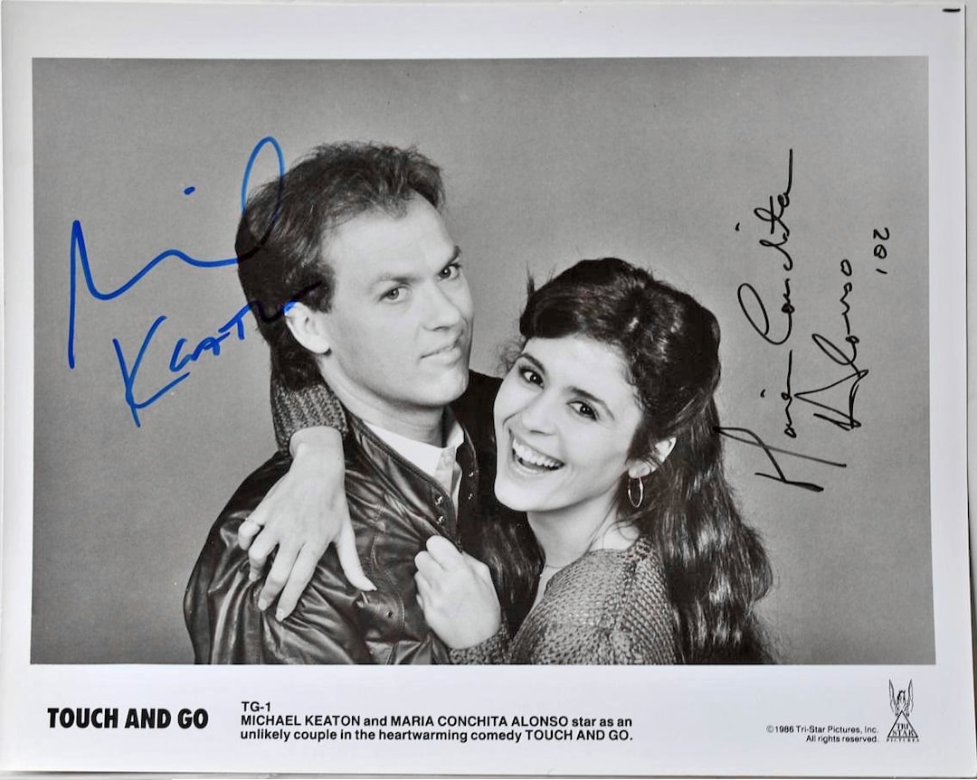 Touch and Go Cast Signed Photo X2 - Michael Keaton & Maria Conchita ...