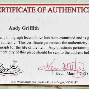 Andy Griffith Signed Photo - Onionhead W/COA - Etsy
