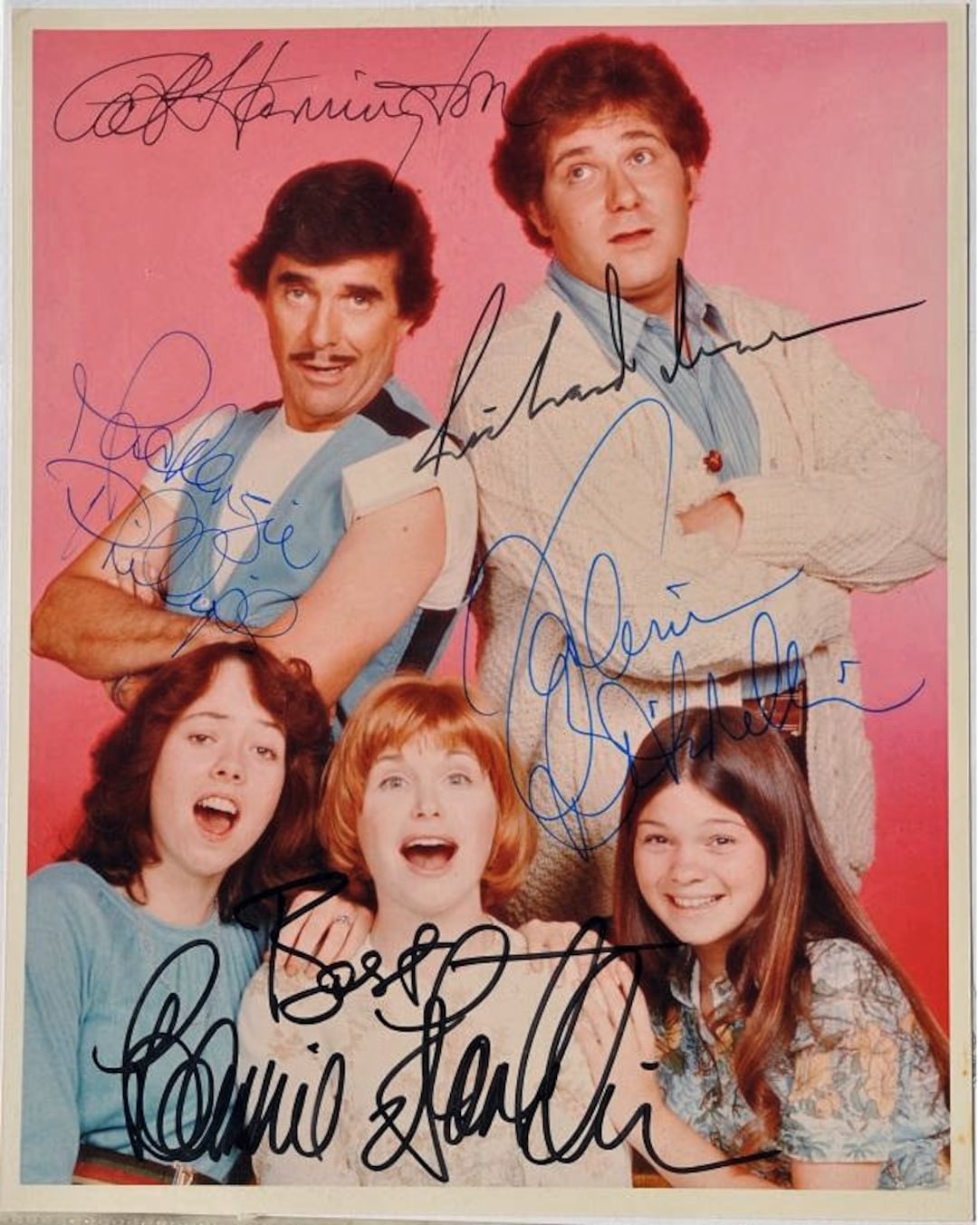 One Day at A Time Cast Signed Photo X5 - Bonnie Franklin, Valerie ...