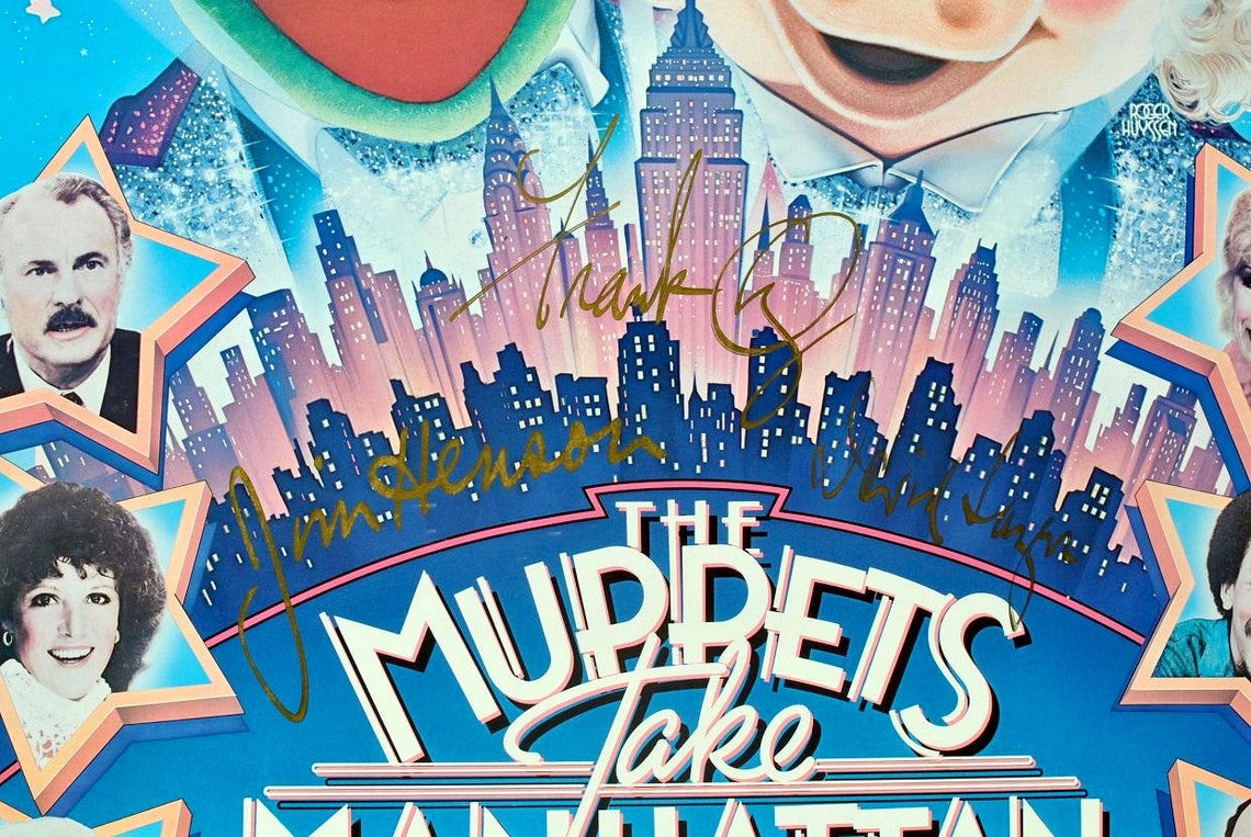 The Muppets Take Manhattan Framed Poster Signed X3 Jim Henson, Frank Oz ...