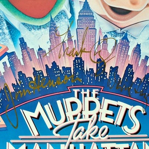 The Muppets Take Manhattan Framed Poster Signed X3 - Jim Henson, Frank ...