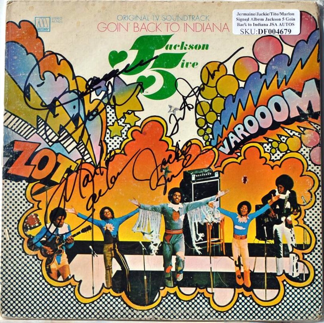 Jackson Five - Goin' Back to Indiana Signed Album X4 - Jermaine, Tito ...