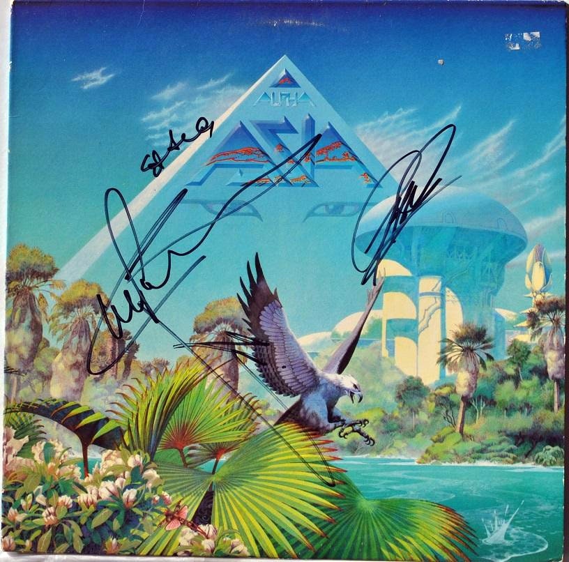Asia - Alpha Signed Album X4 - Geoff Downes, Carl Palmer, Steve Howe ...