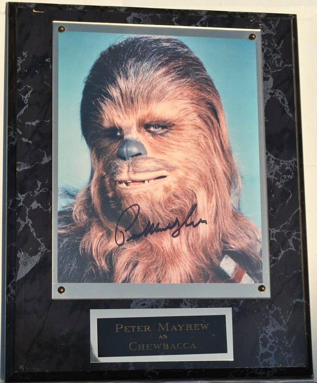Star Wars - Peter Mayhew Signed Plaque W/COA - Etsy