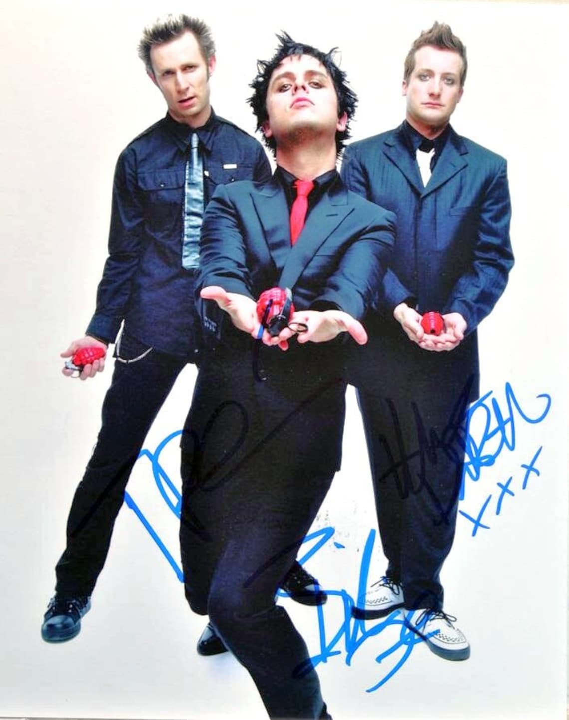Green Day Signed Photo X3 – Billie Joe Armstrong, Tre Cool, Mike Dirnt ...