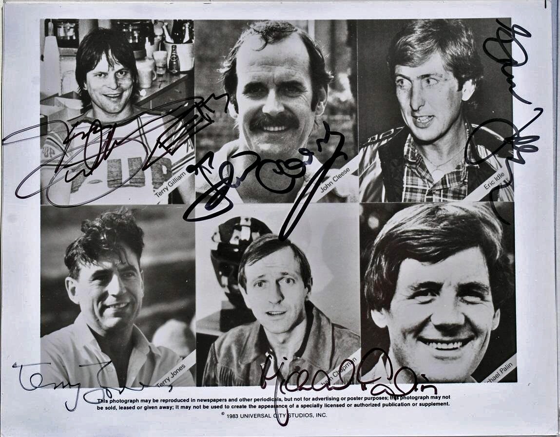 Monty Python Cast Signed Photo X5 - John Cleese, Terry Gilliam, Eric ...