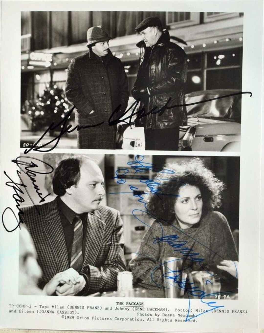 The Package Cast Signed Photo X3 - Gene Hackman, Dennis Franz, Joanna ...