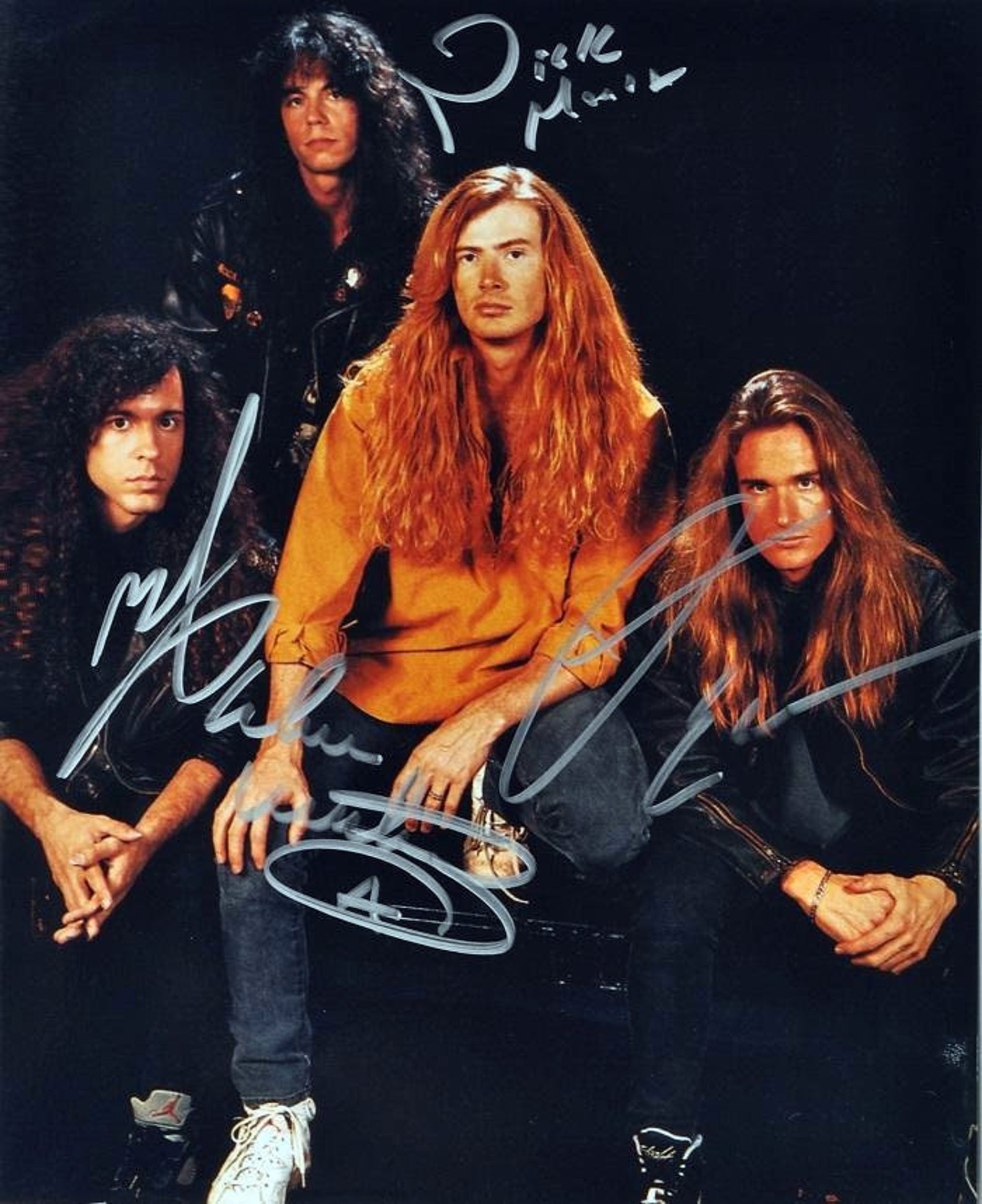 Megadeth Signed Photo X4 – Dave Mustaine + W/COA - Etsy