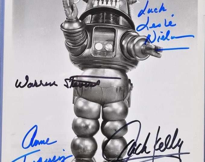 Forbidden Planet Cast Signed Photo X4 Leslie Nielsen, Anne Francis ...
