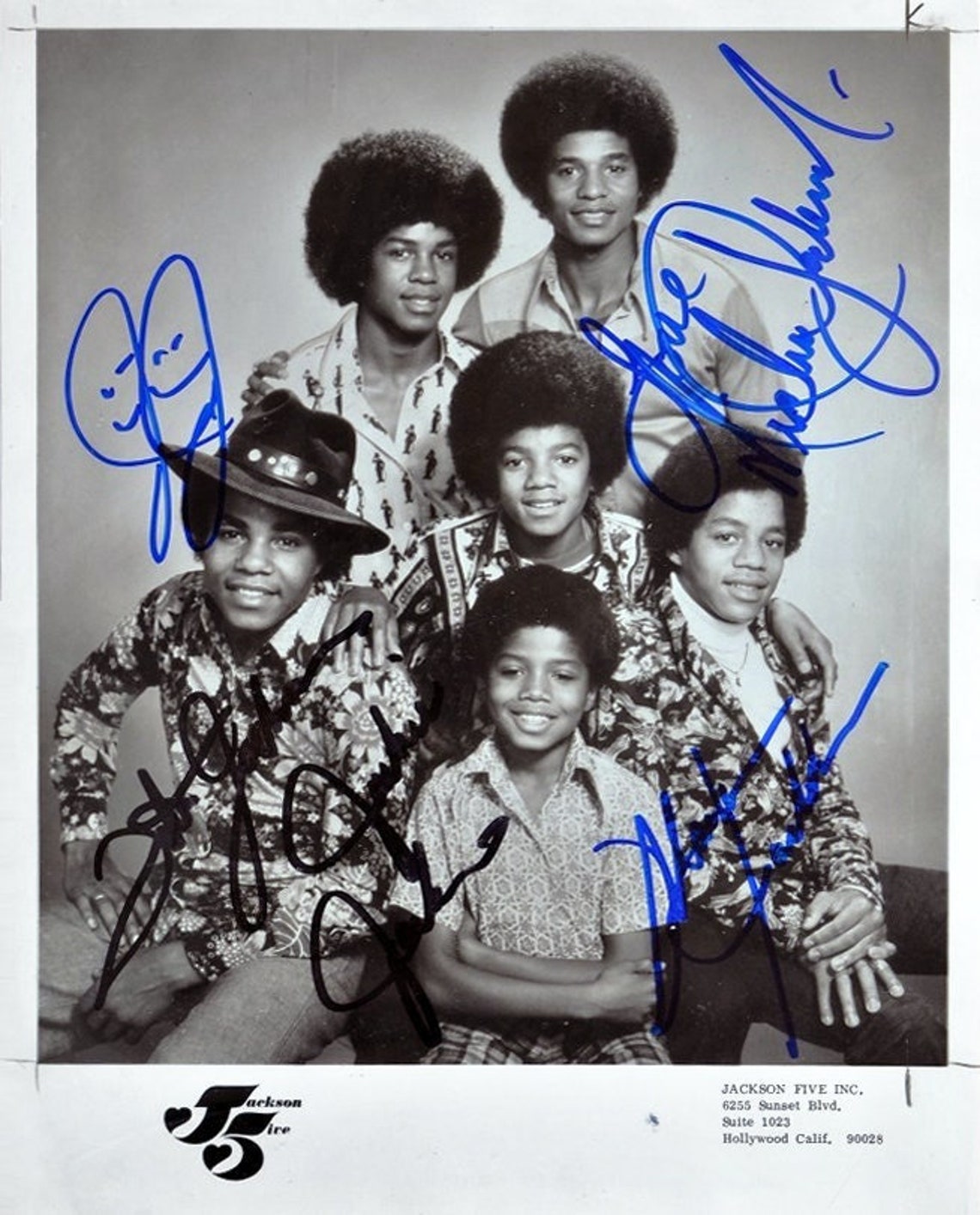 The Jackson 5 Signed Photo Michael Jackson Jermaine - Etsy