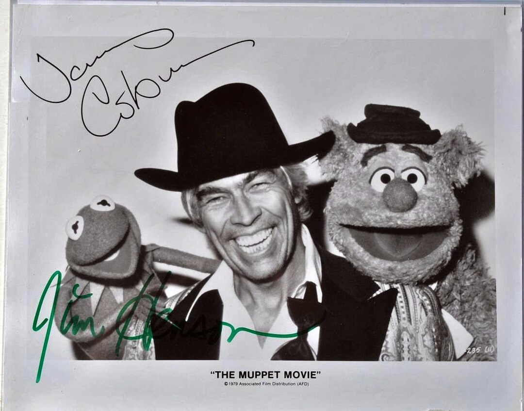 Jim Henson & James Coburn Signed Photo – the Muppet Movie - W/COA - Etsy