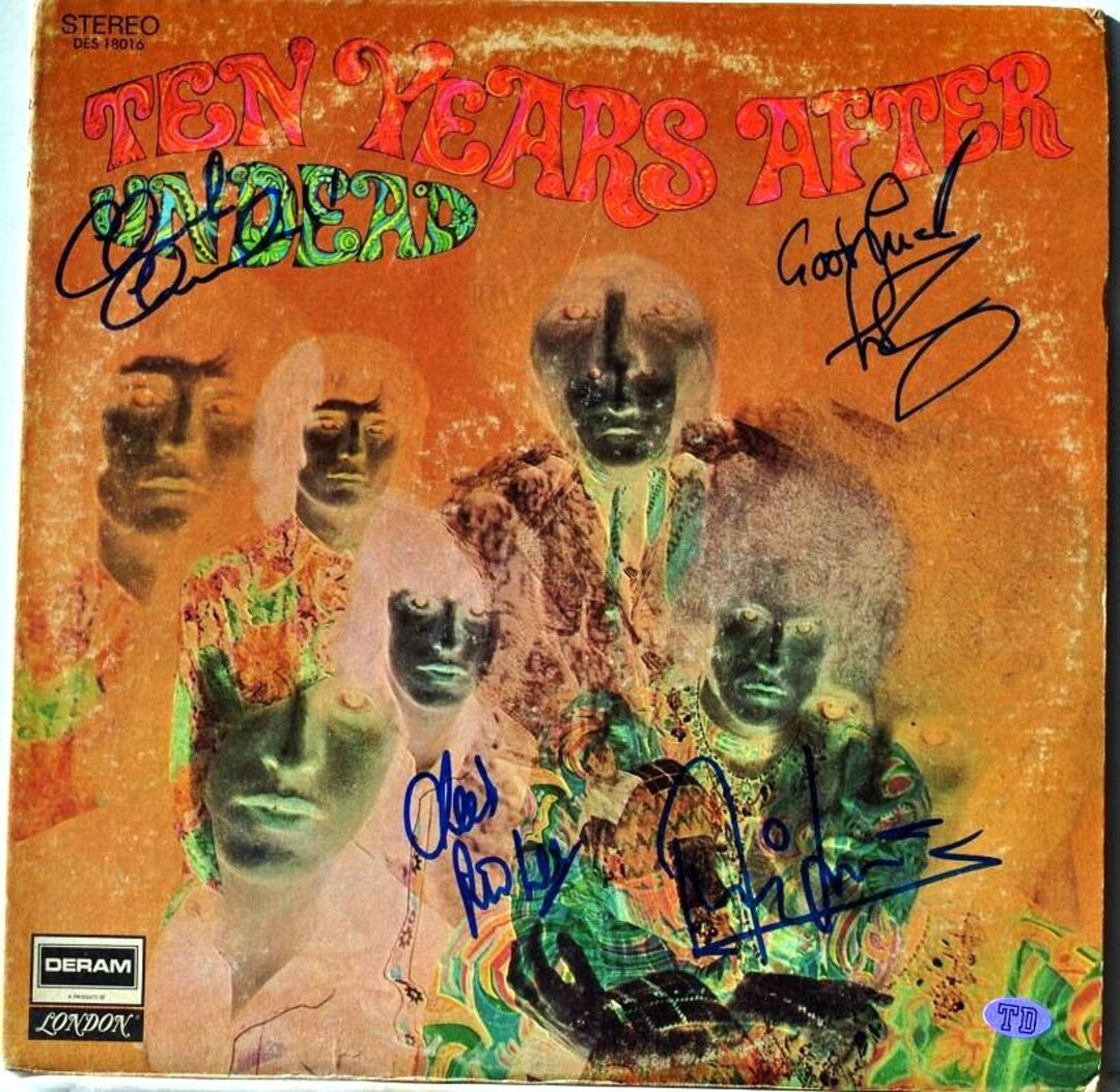 Ten Years After Undead Signed Album X4 Alvin Lee, Leo Lyons, Ric Lee ...