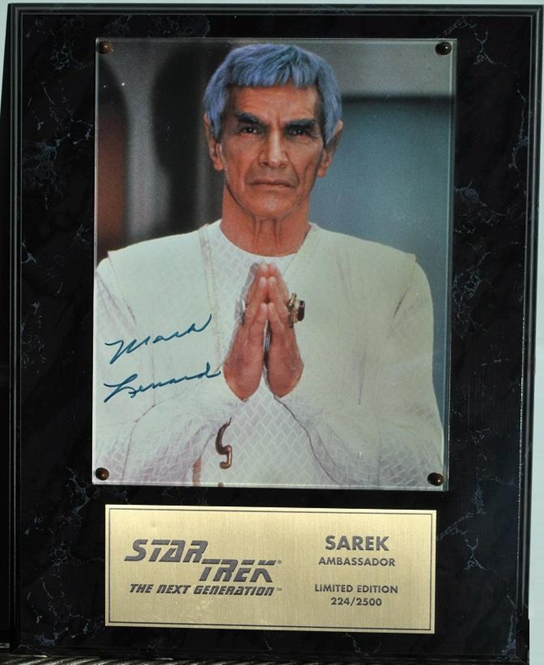 Mark Lenard Signed Plaque - Star Trek the Next Generation W/COA - Etsy