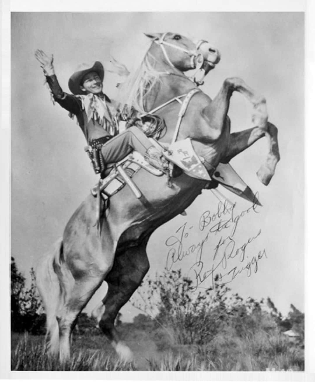 Roy Rogers Signed Autographed Photo - Trigger W/COA - Etsy