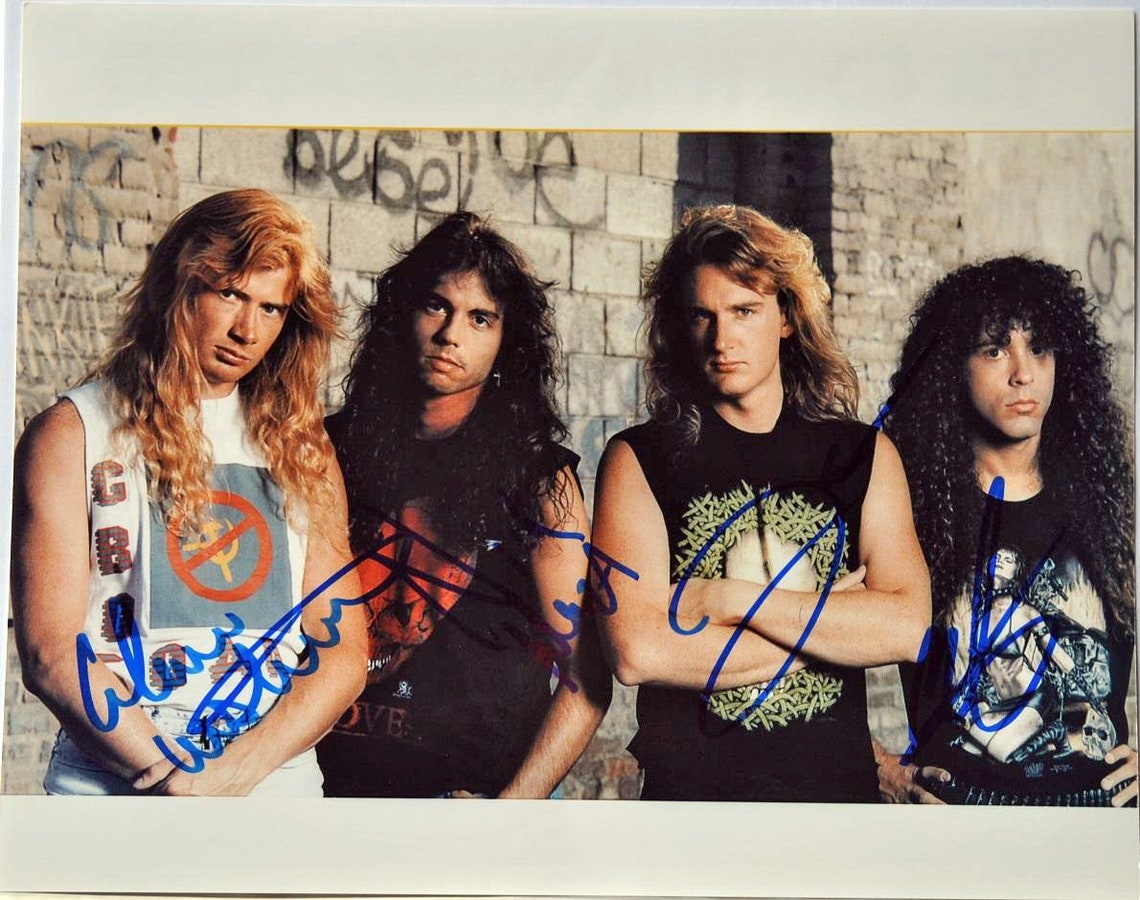 Megadeth Signed Photo X4 – Dave Mustaine - W/COA - Etsy