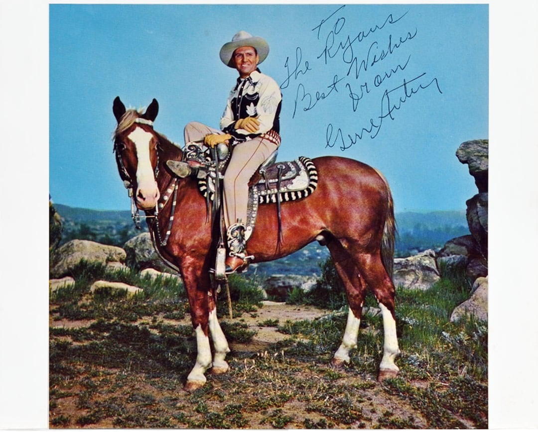 Gene Autry Signed Photo - the Singing Cowboy W/COA - Etsy