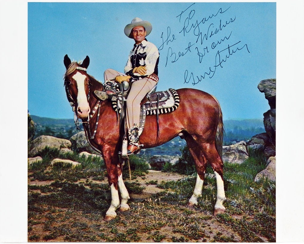 Gene Autry Signed Photo - the Singing Cowboy W/COA - Etsy