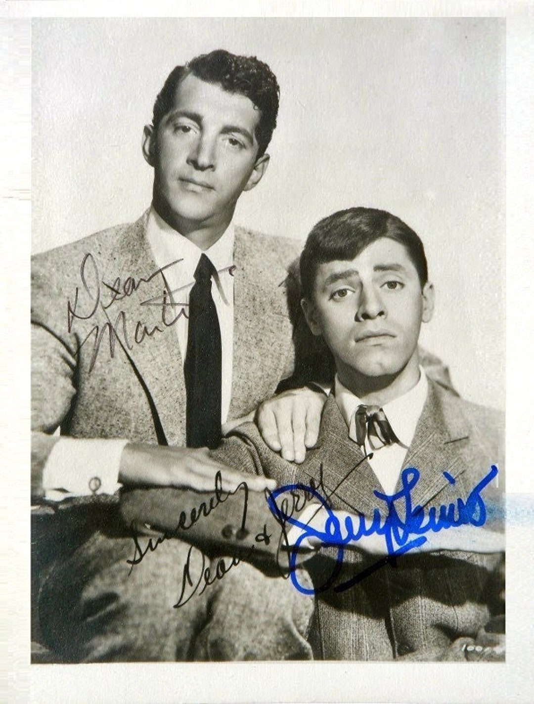 Dean Martin & Jerry Lewis Signed Photo X2 - Martin and Lewis W/COA - Etsy