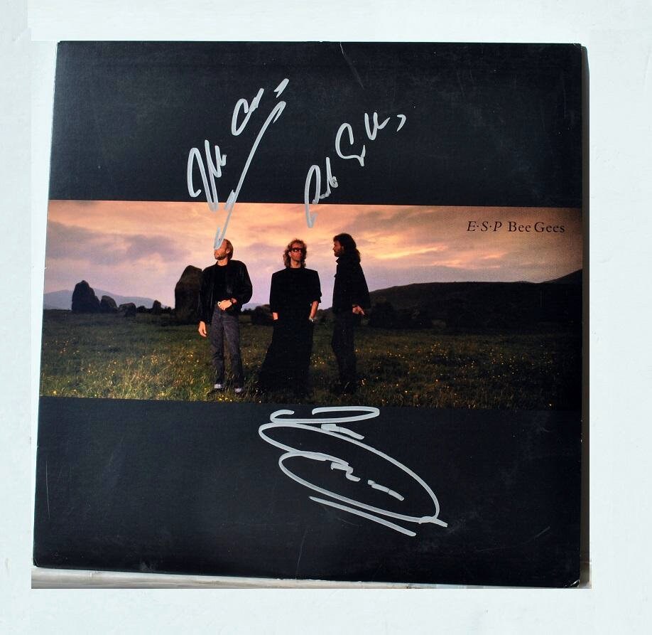 Bee Gees E.S.P. Album Cover Signed X3 Barry Robin & - Etsy
