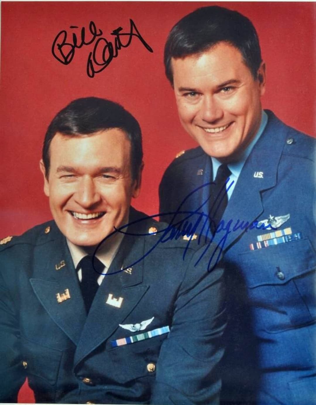I Dream of Jeannie Cast Signed Photo X2 - Larry Hagman, Bill Daily - W ...