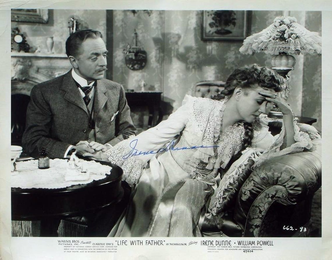 Irene Dunne - Life With Father Signed Photo W/COA - Etsy