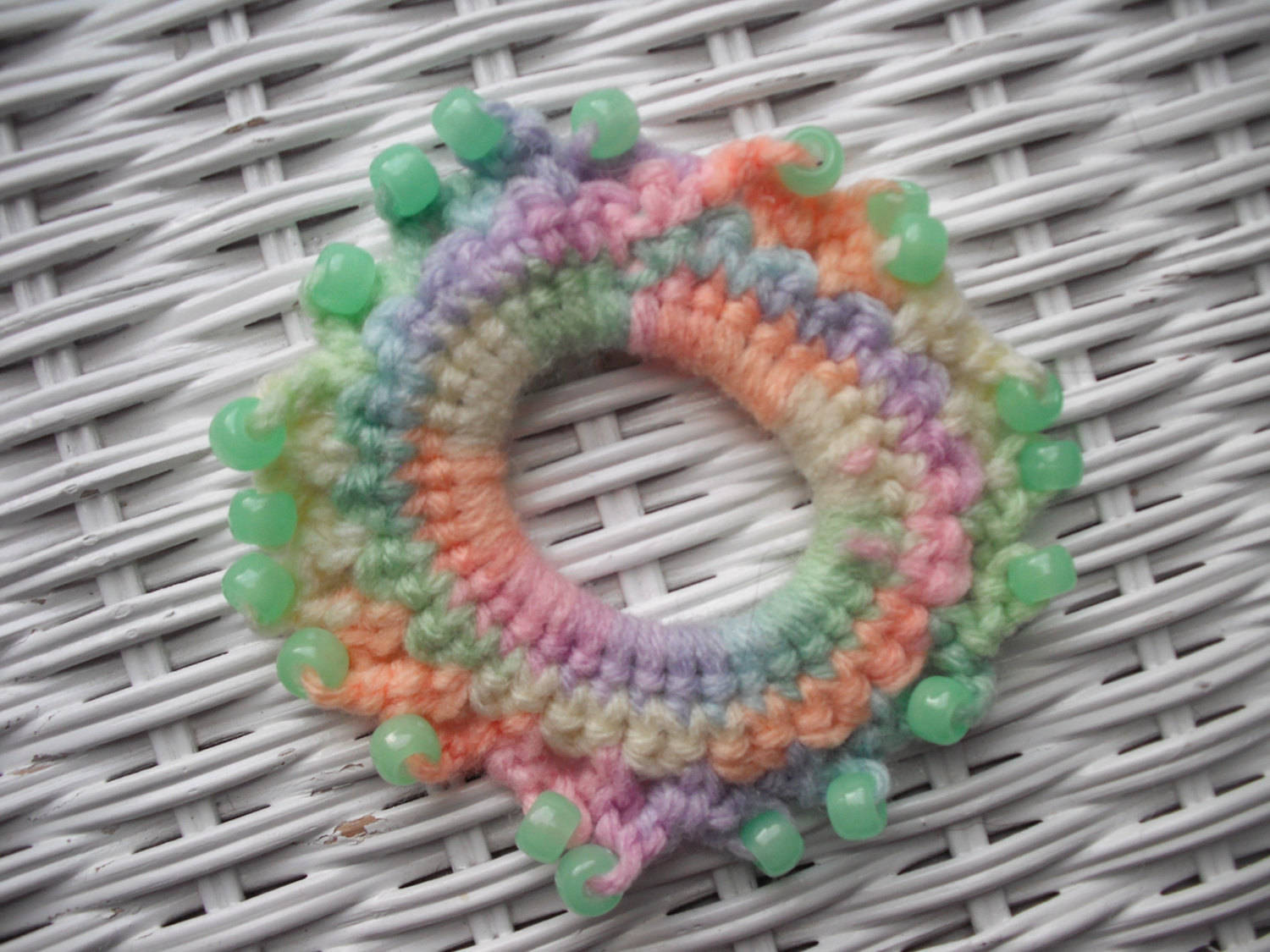 Crochet Scrunchies With Beads - Etsy