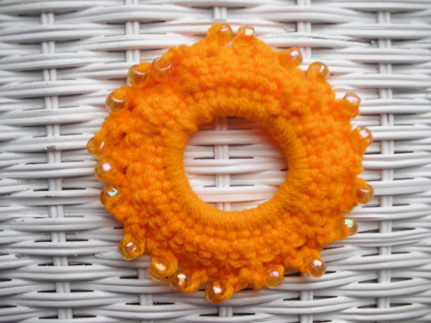 Crochet Scrunchies With Beads - Etsy