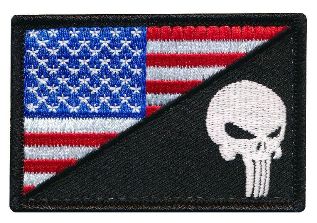 Tactical Usa / Punisher Flag Embroidered Patch - Etsy