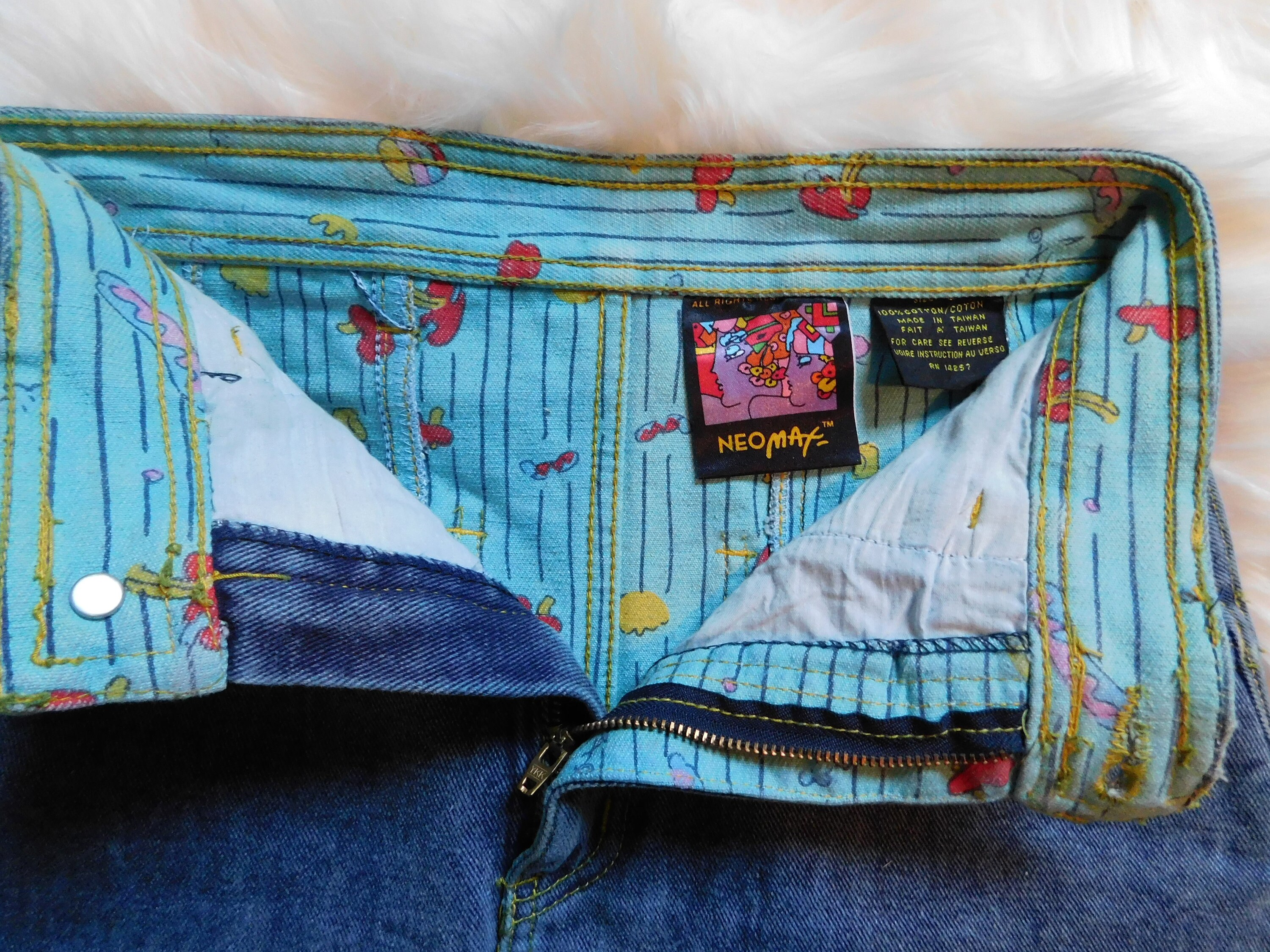 80s NeoMax Denim Pencil Skirt / Vintage Jean Skirt / Hand | Etsy