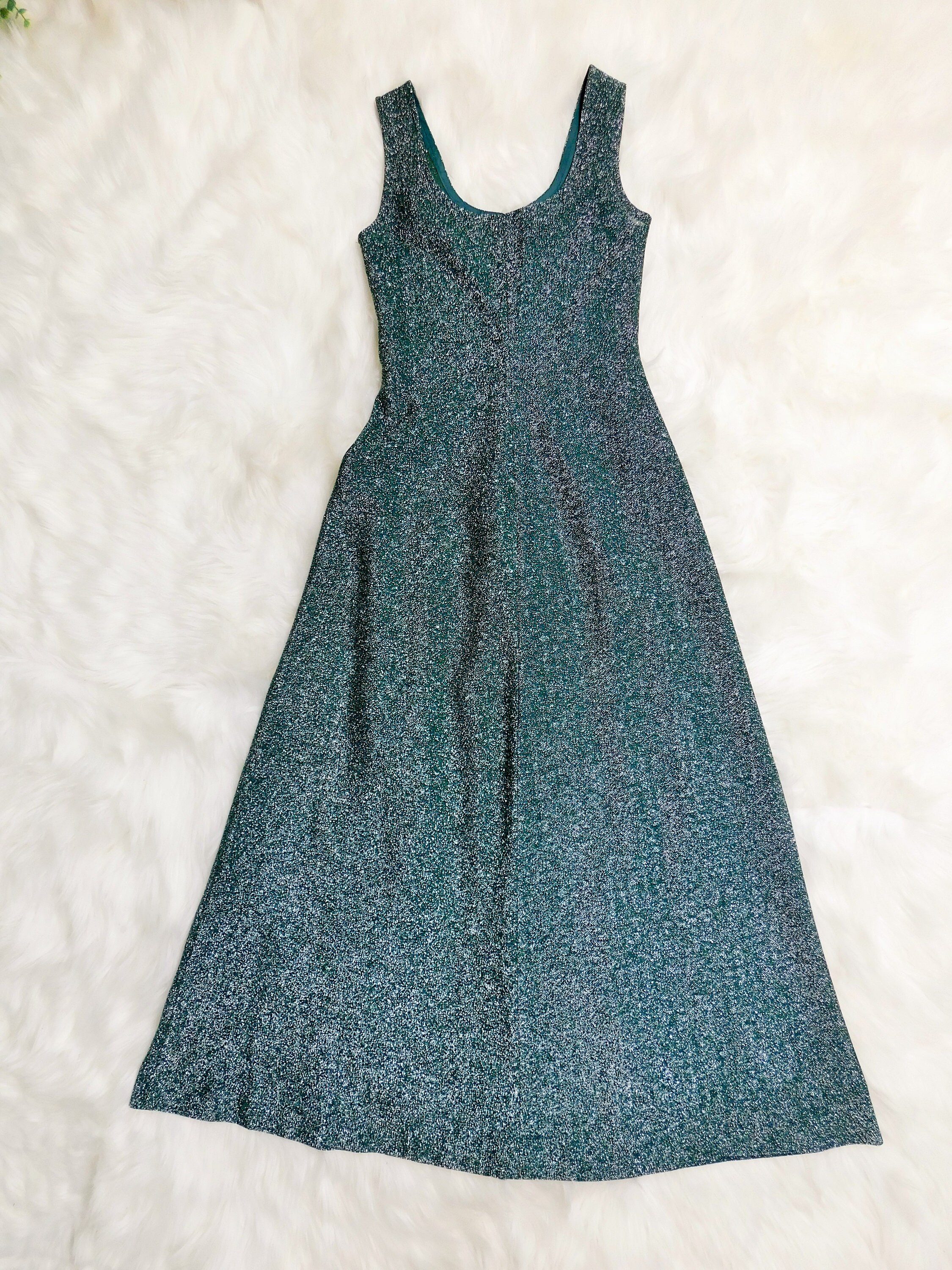 60s-70s Kelly Arden Maxi Sleeveless Dress with Cropped Long | Etsy