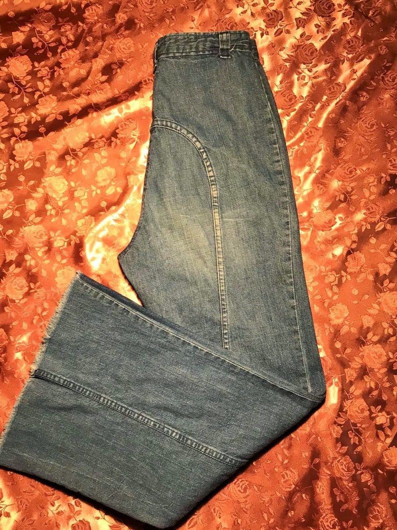 70s Dittos Saddleback Blue Jeans / Vintage Denim Dittos Frayed | Etsy