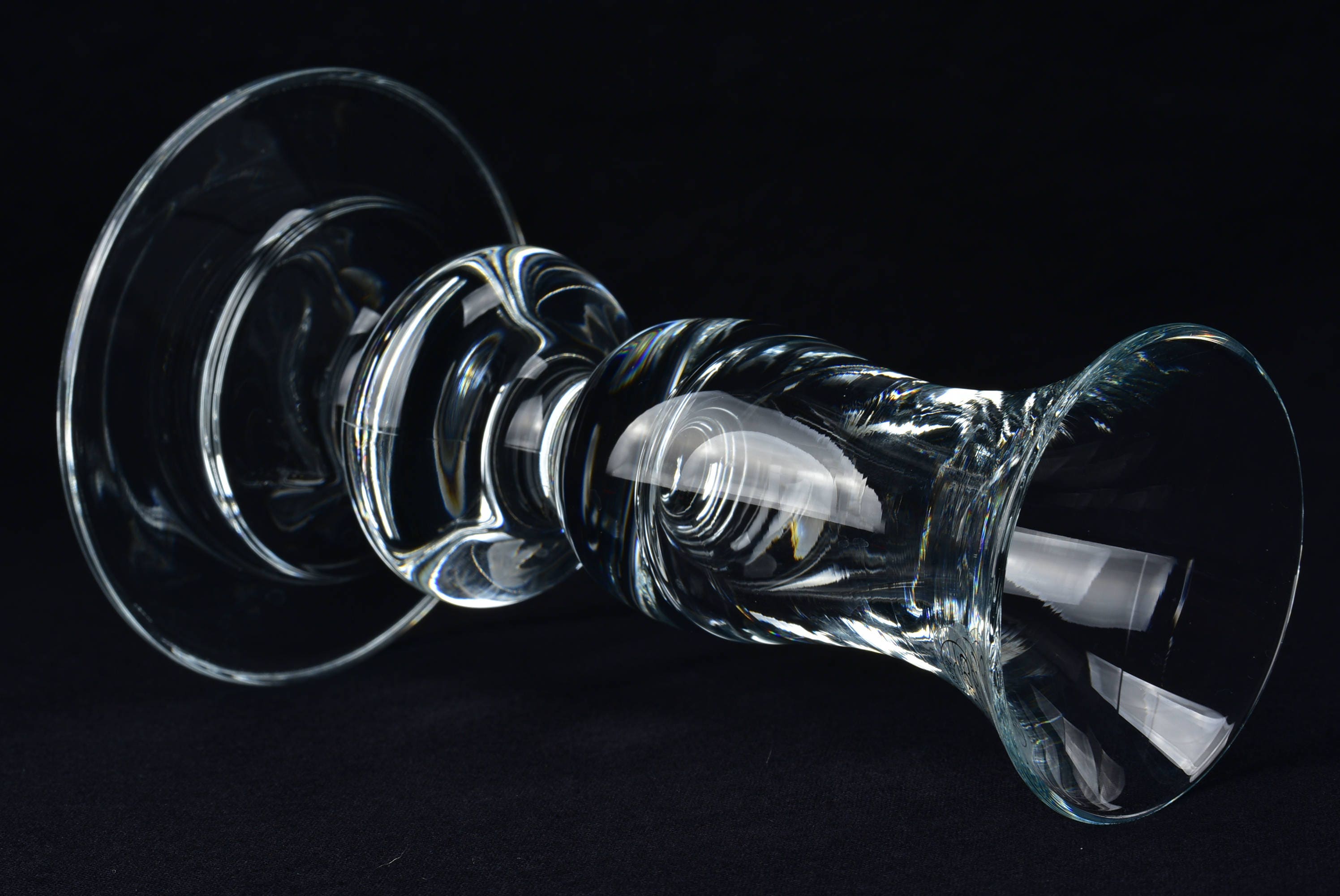 Colony Crystal Art Glass Candle Holder | Etsy