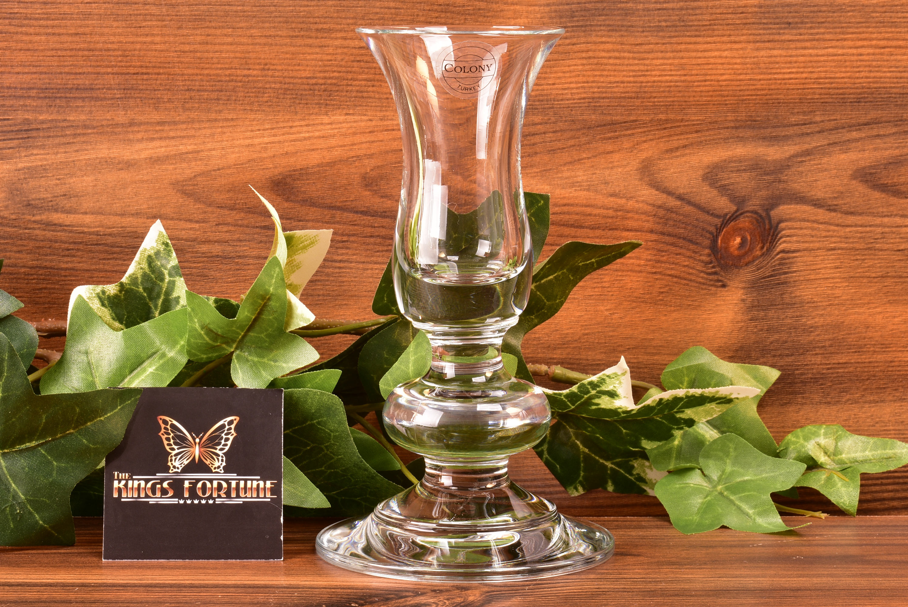 Colony Crystal Art Glass Candle Holder - Etsy