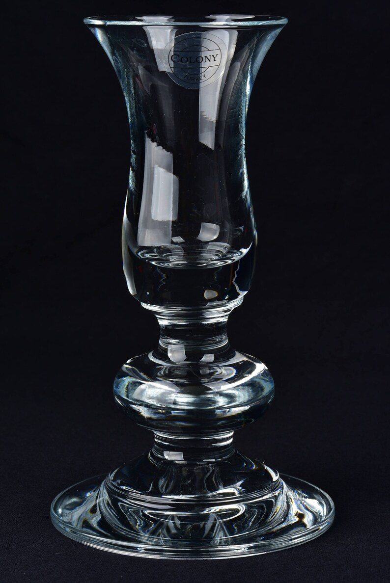 Colony Crystal Art Glass Candle Holder - Etsy