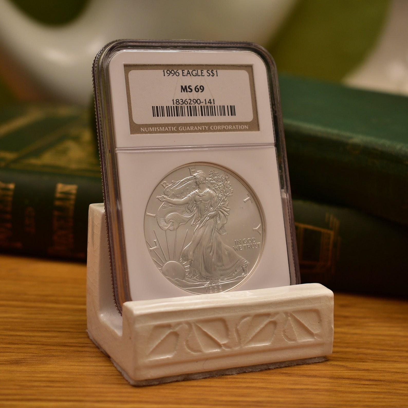 Ceramic Display Stand for Tiles, Coins, Trading Cards, Postcards ...