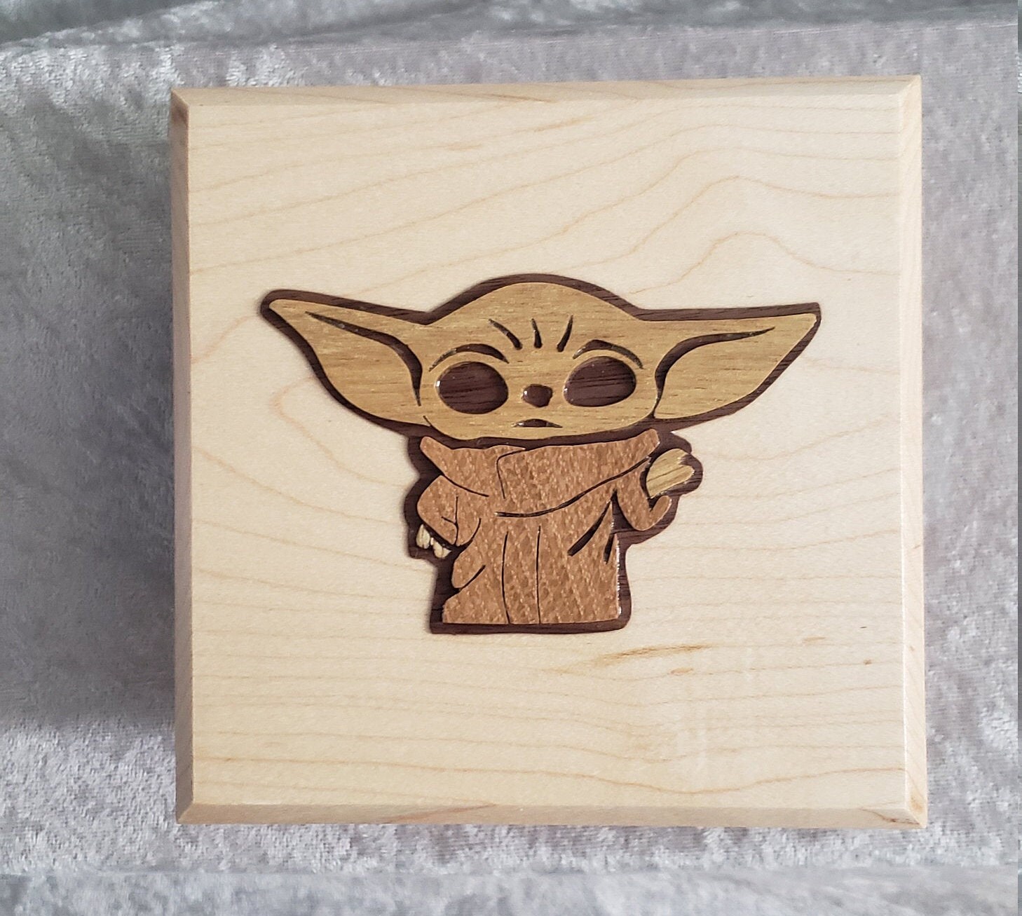 Grogu Baby Yoda Star Wars Mandalorian Wooden Storage Box - Etsy UK