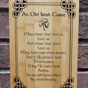 Irish Curse Plaque, Wall Decor - Etsy