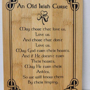 Irish Curse Plaque, Wall Decor - Etsy